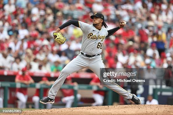 Angel Perdomo Of The Pittsburgh Pirates Pitches During The Sixth