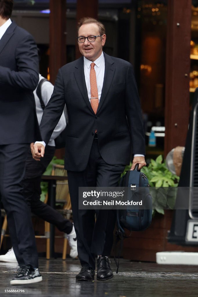 Kevin Spacey Arrives At Southwark Crown Court On July 24 2023 In