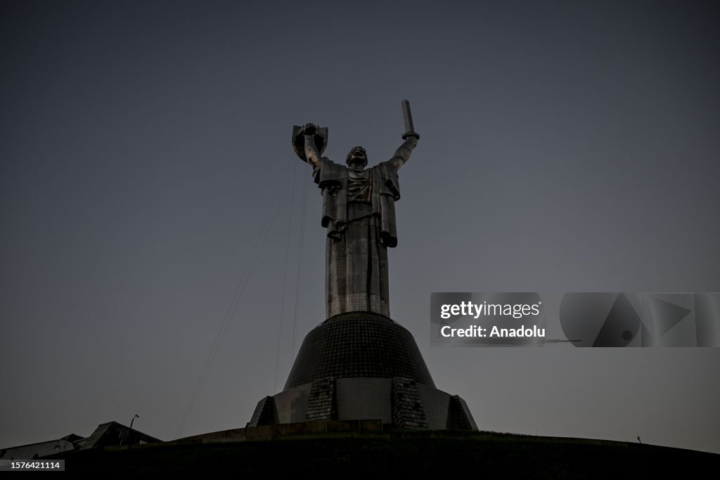 A View Of Dismantling Works Of A Hammer And Sickle From A Gigantic