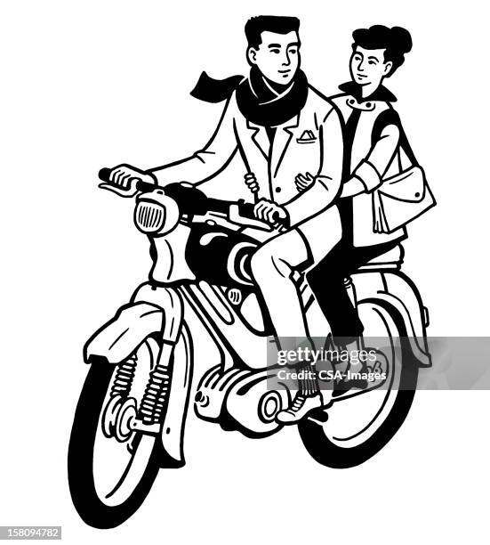 89 Man Woman Motorcycle High Res Illustrations Getty Images