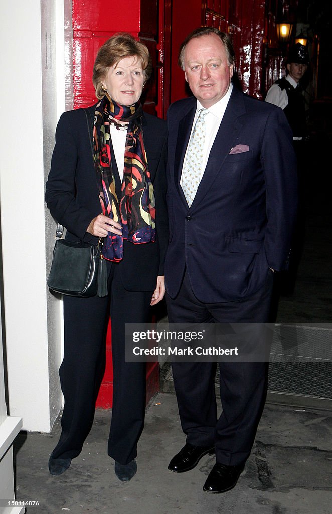 Andrew Parker Bowles And Wife Rosemary Attend The Launch Party For The