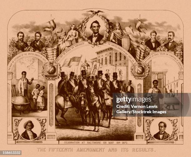 Digitally Restored Civil War Print Of The Fifteenth Amendment And Its ... Digitally Restored Civil War Print Of The Fifteenth Amendment And Its ...