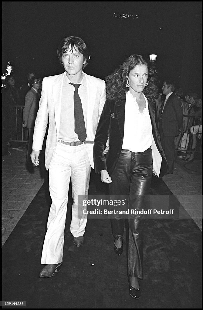 Anne Parillaud Alain Delon And Mireille Darc The Premiere Of Ettore
