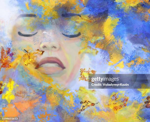 88 Women Portrait On Sky Background High Res Illustrations Getty Images
