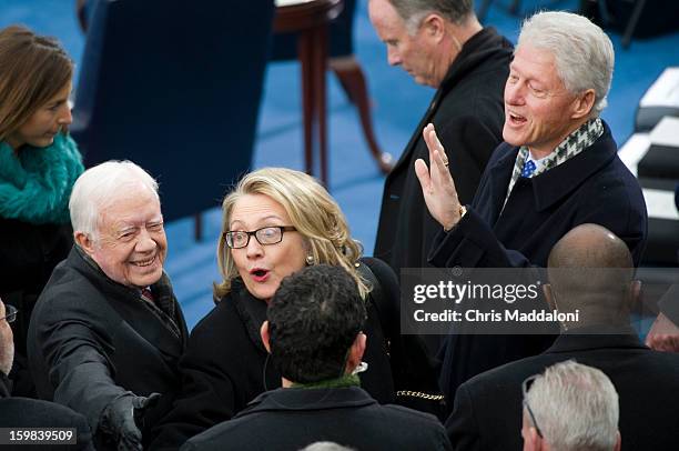 Us Inaugural Jimmy Carter Hillary Photos And Premium High Res Pictures Getty Images