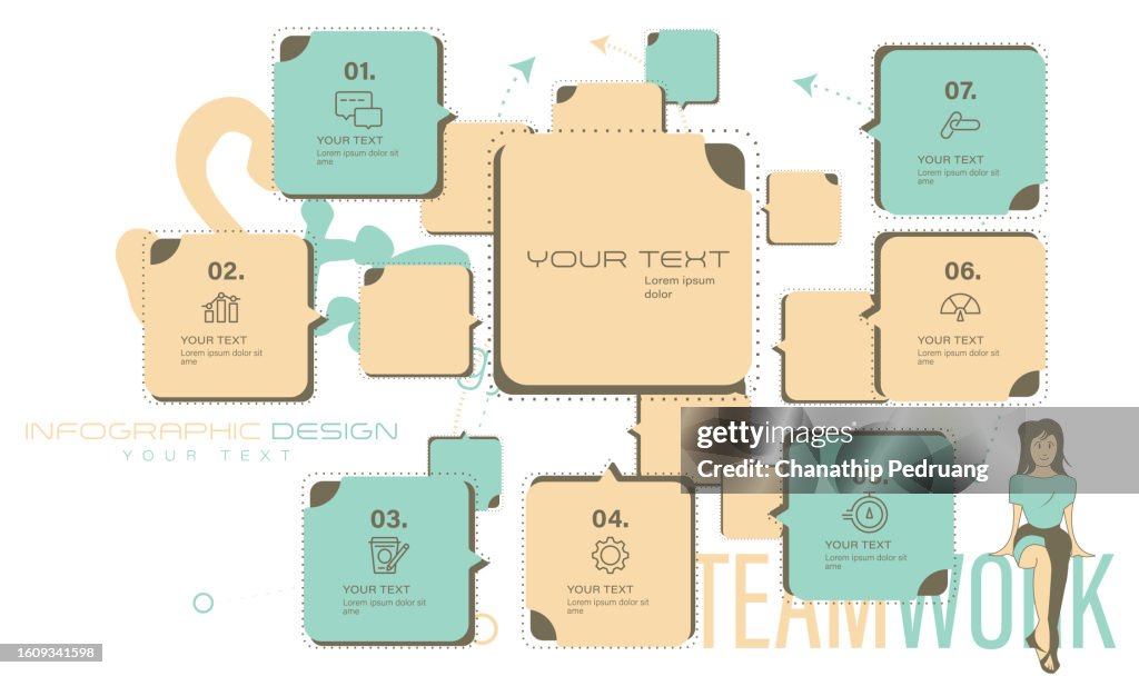 Infographic 7 Steps Modern Mind Map Diagram With Icons Vector ... Infographic 7 Steps Modern Mind Map Diagram With Icons Vector ...