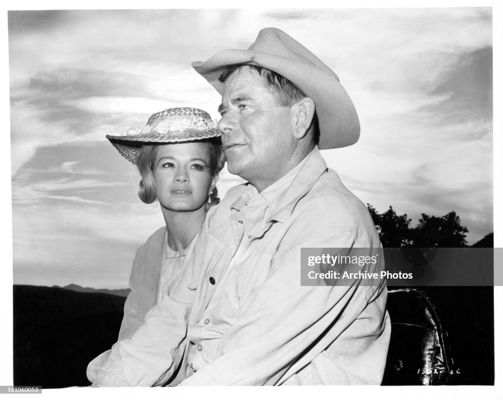 Angie Dickinson Rides With Chad Everett In A Scene From The Film The News Photo Getty Images