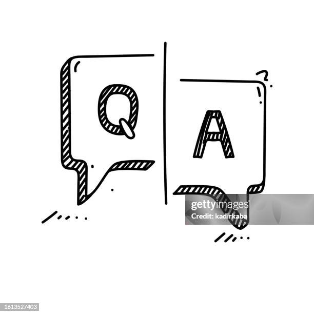 Question And Answer Line Icon Sketch Design Pixel Perfect Editable ... Question And Answer Line Icon Sketch Design Pixel Perfect Editable ...