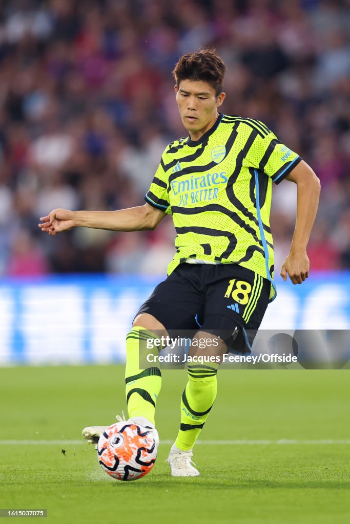 Takehiro Tomiyasu Of Arsenal During The Premier League Match Between
