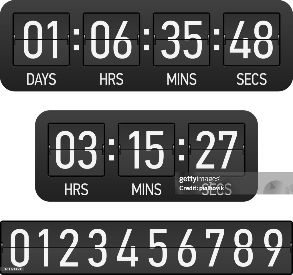 Black And White Countdown Timer High Res Vector Graphic Getty Images