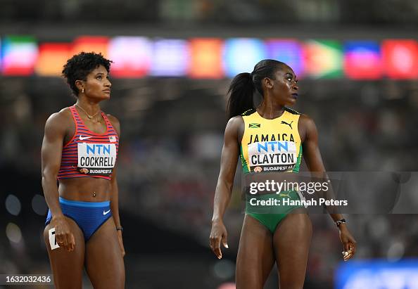 Anna Cockrell Of Team United States And Rushell Clayton Of Team News Photo Getty Images