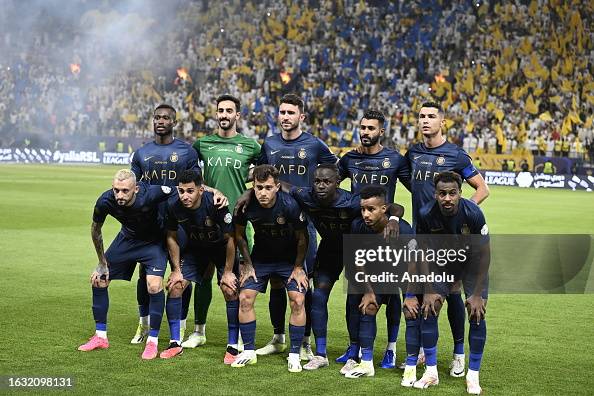 Players Of Al Nassr Pose For A Team Photo Ahead Of Saudi Pro League