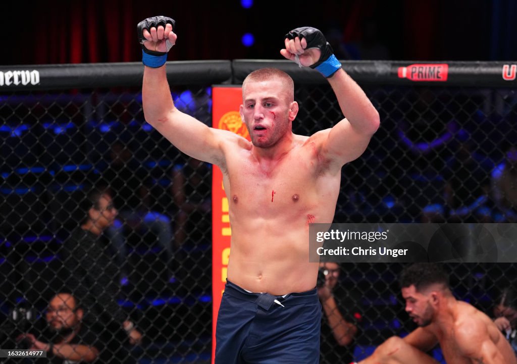 Oban Elliott of Wales reacts after his welterweight fight against ... Oban Elliott of Wales reacts after his welterweight fight against ...
