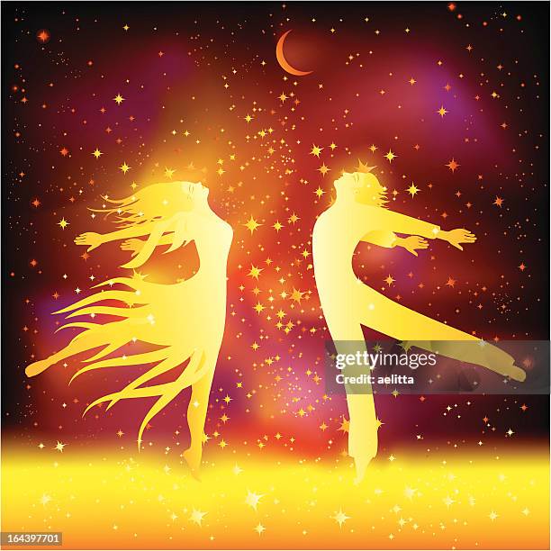 Woman Dancing Red Dress High Res Illustrations Getty Images
