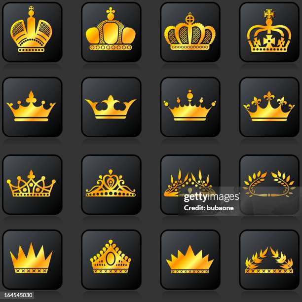 100 Gold Crown Black Background High Res Illustrations Getty Images
