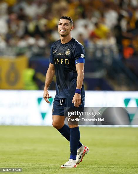 Cristiano Ronaldo Of Al Nassr Club Looks On During The Saudi Pro