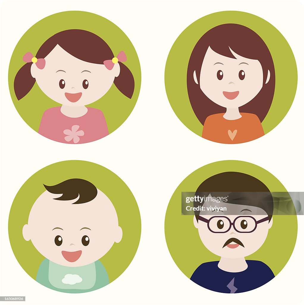 Happy Family Faces Icon Set High-Res Vector Graphic - Getty Images Happy Family Faces Icon Set High-Res Vector Graphic - Getty Images