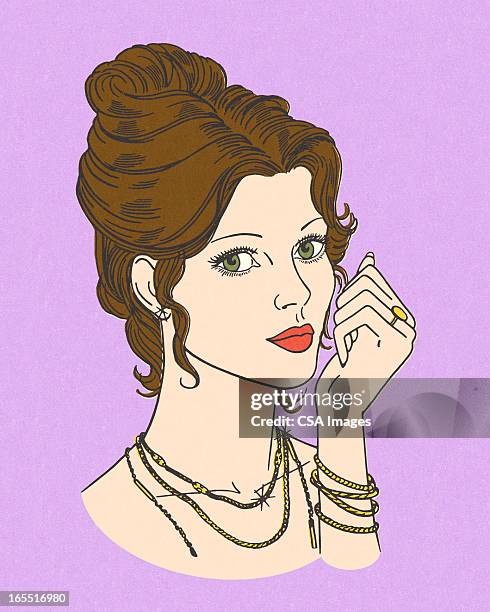 82 Beautiful Woman Purple Background High Res Illustrations Getty Images