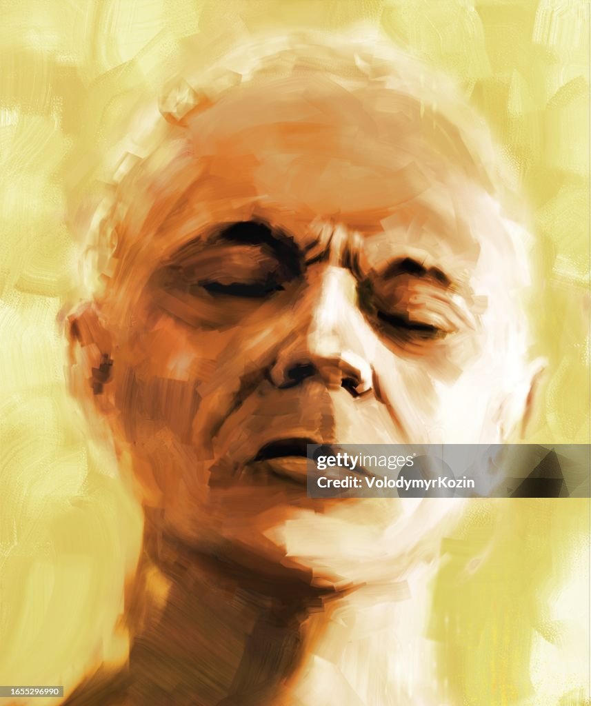 Sadness Illustration Male Portrait High Res Vector Graphic Getty Images