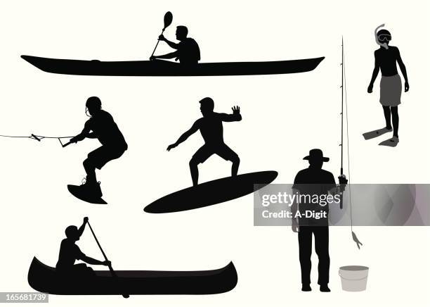 Rowing Boat Silhouette Photos And Premium High Res Pictures Getty Images