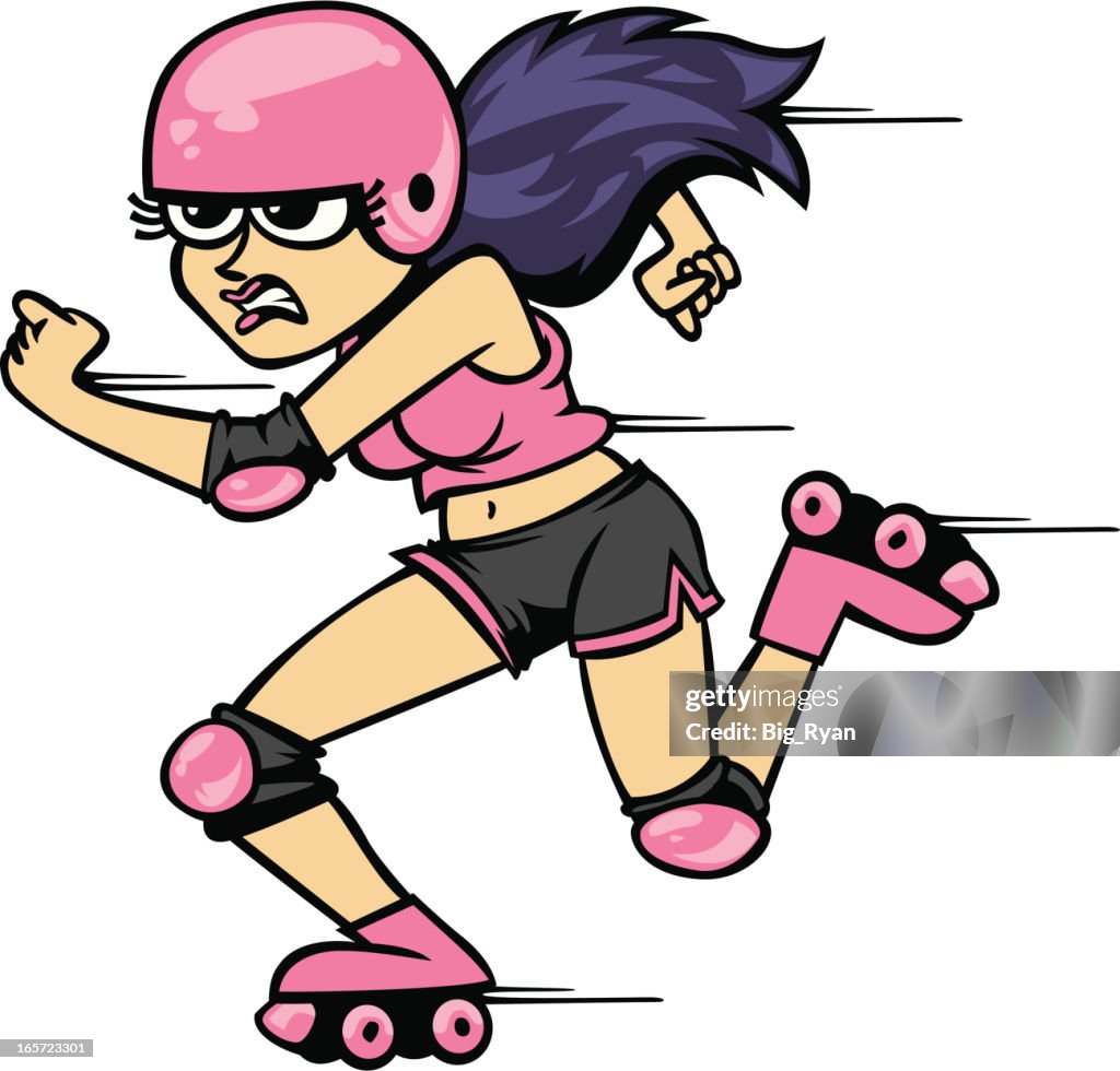 Roller Derby Girl High Res Vector Graphic Getty Images