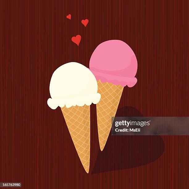 Strawberry Ice Cream High Res Illustrations Getty Images