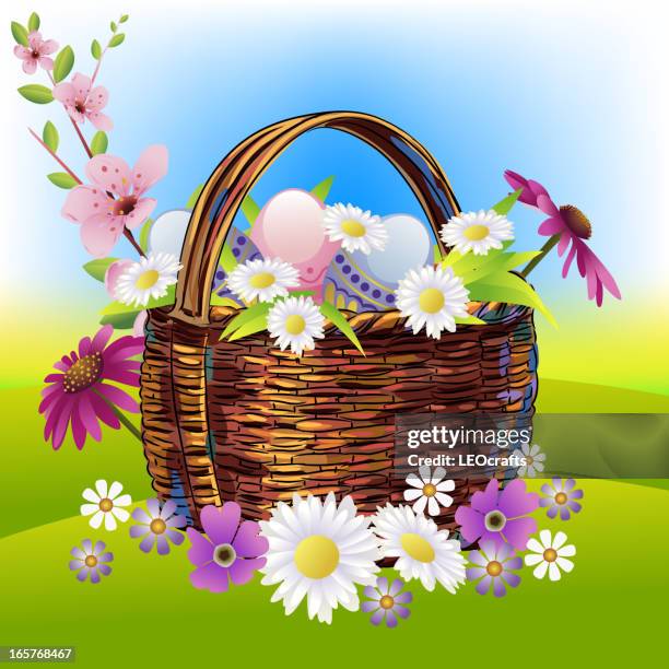 418 Panier De Pâques High Res Illustrations Getty Images