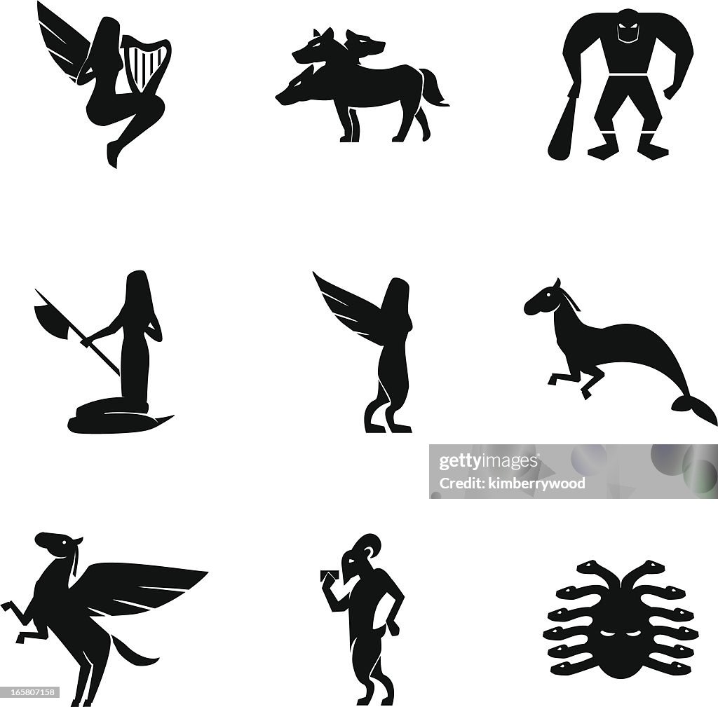 Mythical Creatures Icon Set High-Res Vector Graphic - Getty Images Mythical Creatures Icon Set High-Res Vector Graphic - Getty Images