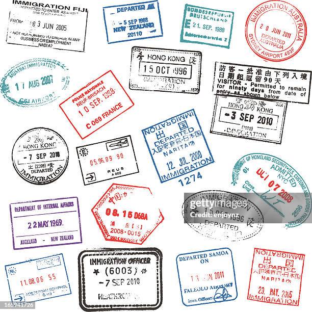 Passport Stamps High Res Vector Graphic Getty Images