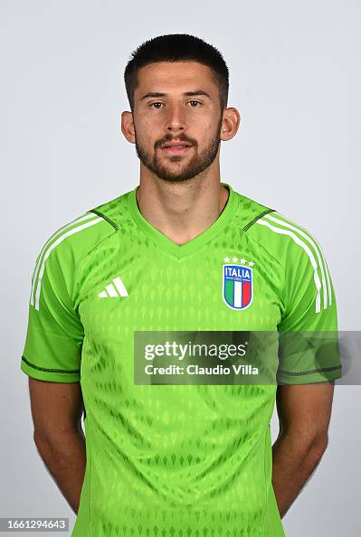 Guglielmo Vicario of Italy poses during an Italy portrait session at ... Guglielmo Vicario of Italy poses during an Italy portrait session at ...