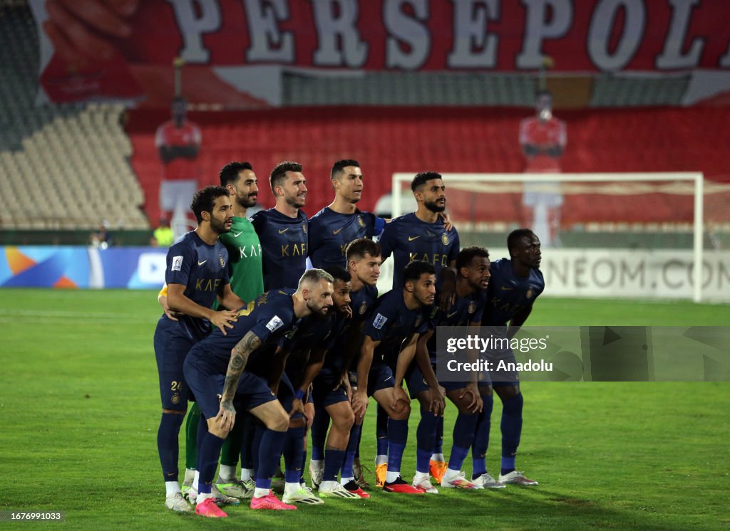 Players Of Al Nassr Pose For A Team Photo Ahead Of The Afc Champions
