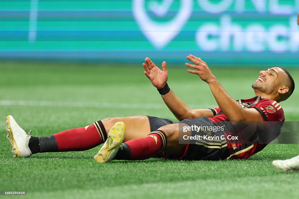 Giorgos Giakoumakis of Atlanta United reacts after losing the ball ... Giorgos Giakoumakis of Atlanta United reacts after losing the ball ...