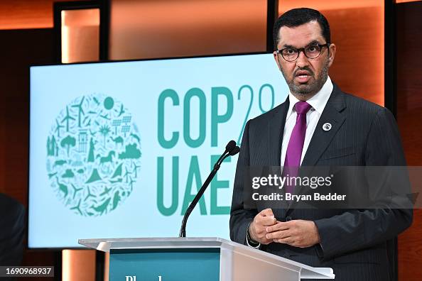 President-Designate Dr. Sultan Al Jaber speaks onstage as COP28... News ... President-Designate Dr. Sultan Al Jaber speaks onstage as COP28... News ...