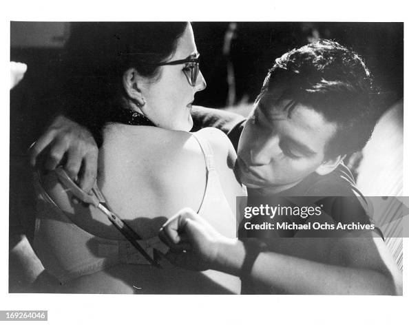 Lawrence Monoson uses scissors to take off Winifred Freedman's bra in ... Lawrence Monoson uses scissors to take off Winifred Freedman's bra in ...