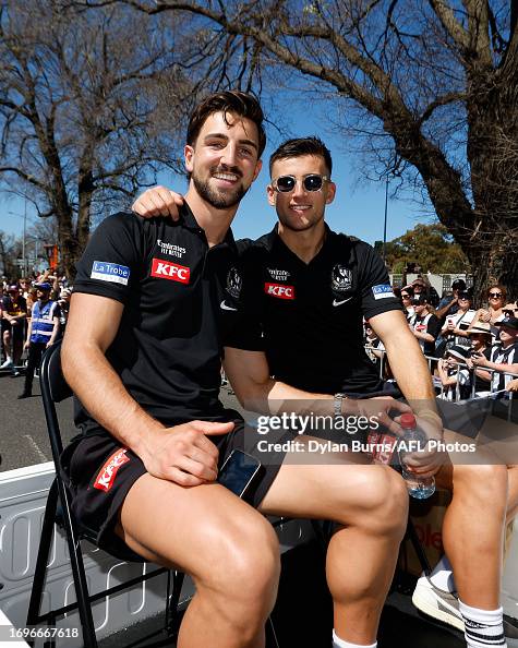 Josh Daicos and Nick Daicos of the Magpies are seen during the 2023 ... Josh Daicos and Nick Daicos of the Magpies are seen during the 2023 ...