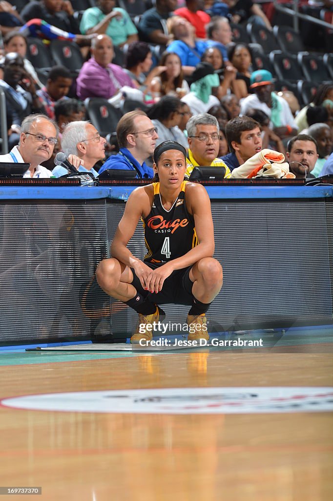 Skylar Diggins Of The Tulsa Shock Waits To Check In Against The New