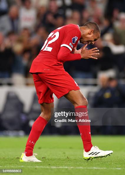 Joel Matip Of Liverpool Reacts After Scoring An Own Goal During The