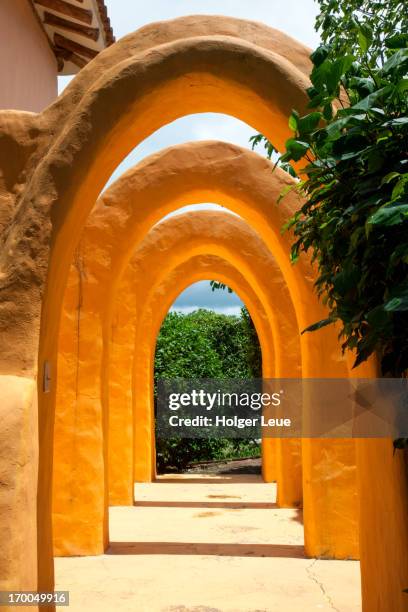 Yellow archways at Mantaraya Lodge, Holger Leue | Posters, Impressions ...