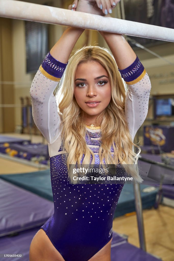 Portrait Of Gymnast Olivia Livvy Dunne Posing During A Photo Shoot At News Photo Getty Images