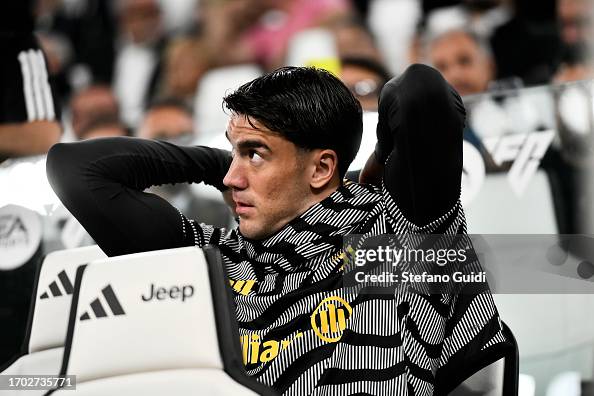 Dusan Vlahovic Of Juventus Fc Reacts During The Serie A Tim Match