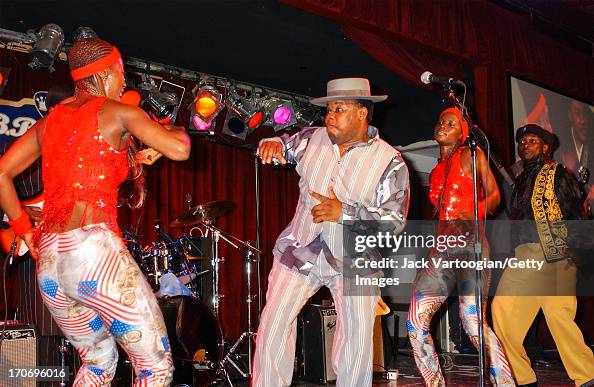 Congolese soukous musician Kanda Bongo Man performs with his band at ... Congolese soukous musician Kanda Bongo Man performs with his band at ...