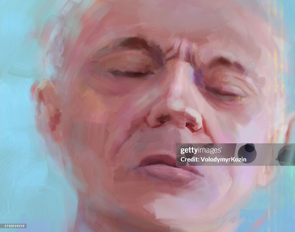 Sadness Illustration Male Portrait High Res Vector Graphic Getty Images