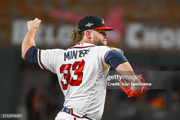 Atlanta Braves Relief Pitcher Aj Minter During The Eighth Inning Of News Photo Getty Images