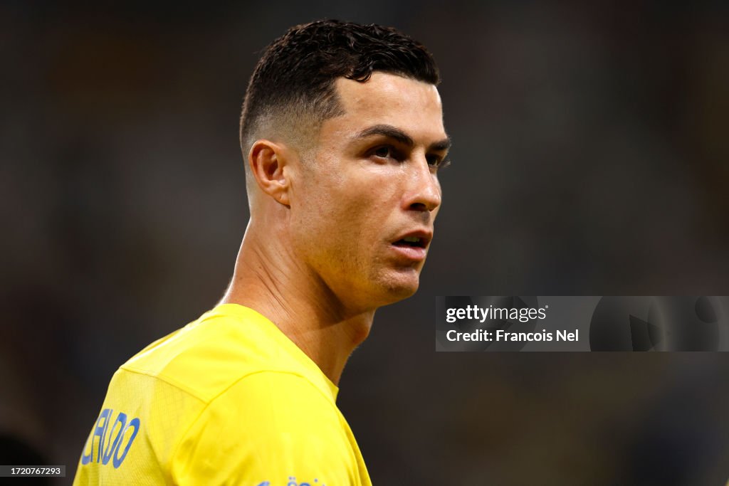 Cristiano Ronaldo Of Al Nassr Club Looks On During The Saudi Pro