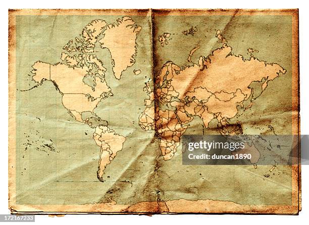 Old Map Paper Texture Stock-fotos Und Bilder - Getty Images