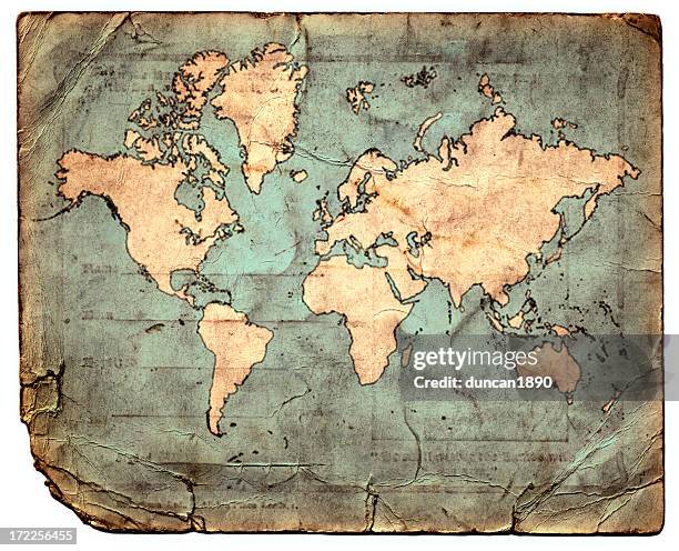 Old Map Paper Texture Stock-fotos Und Bilder - Getty Images