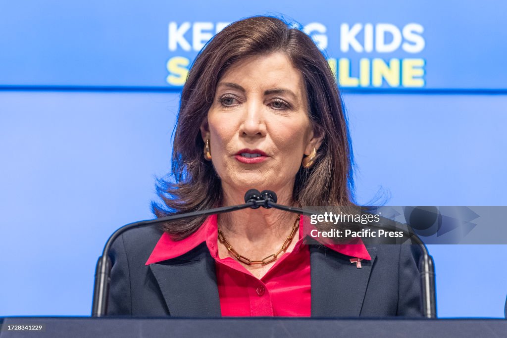 Governor Kathy Hochul Speaks As She And Attorney General Letitia