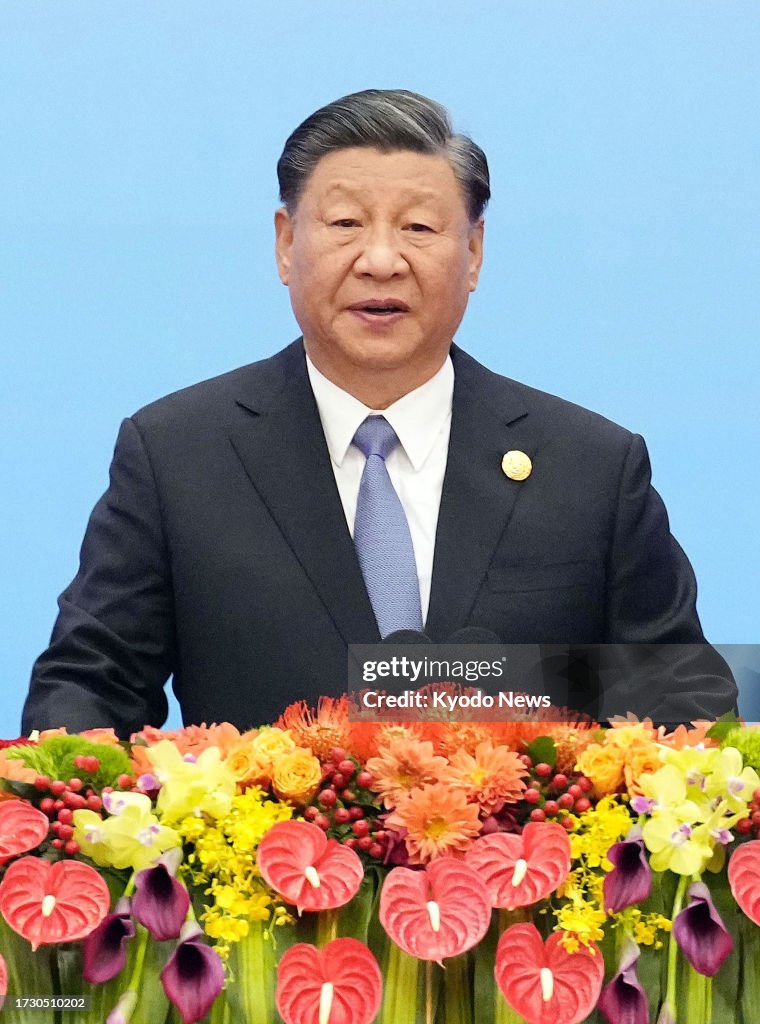 Chinese President Xi Jinping Delivers A Keynote Speech During An