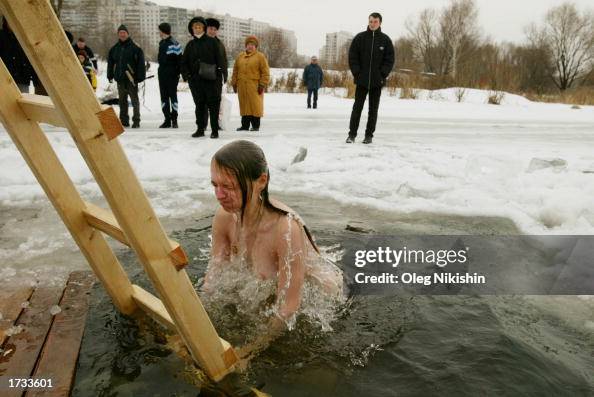 A Russian Girl Submerges Himself In The Cold Water During A Ceremony News Photo Getty Images