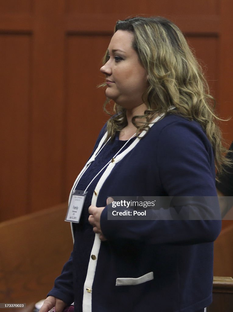 George Zimmermans Wife Shellie Leaves The Courtroom At The End Of